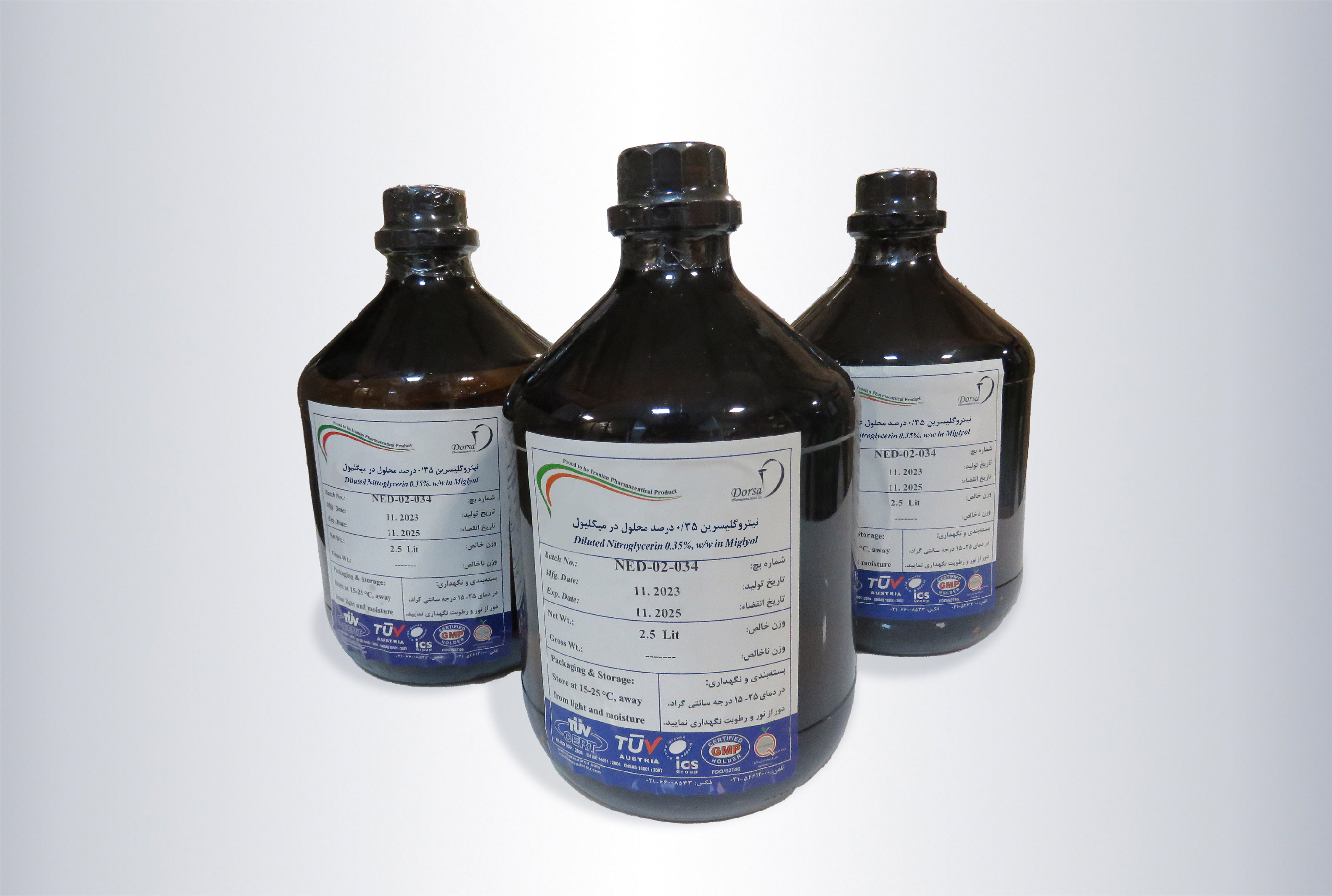 Nitroglycerin 0.35% in Miglyol